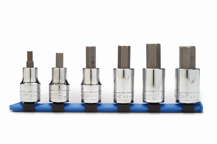 Hex bit socket set metric top