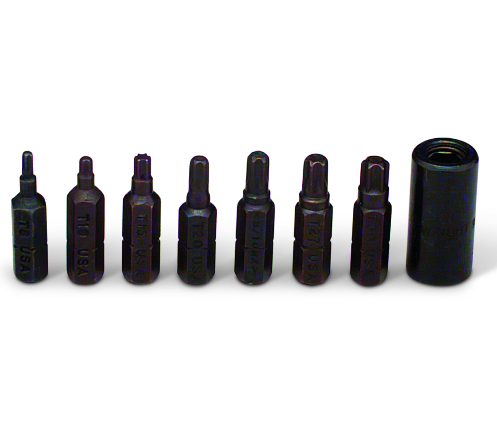 Set 9295 Torx® Set T-8 thru T-30 w/1/4" Hex & Square Bit Holder