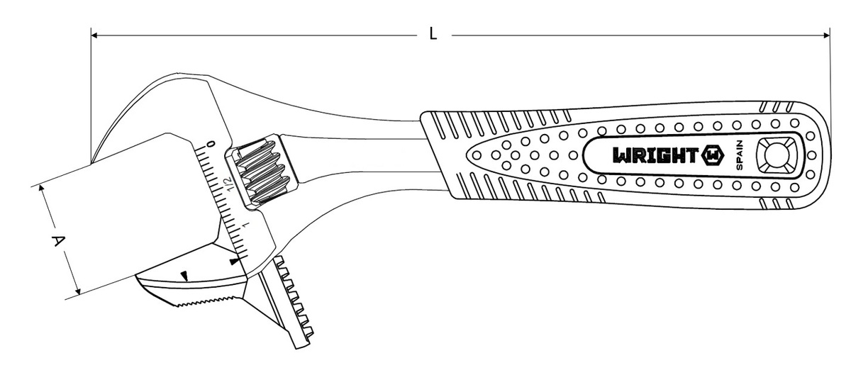 Adjustable Wrench Reversible Jaw
