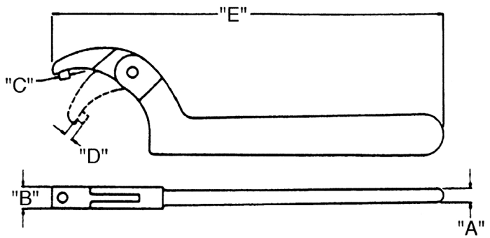 Adjustable Pin Spanner Wrenches